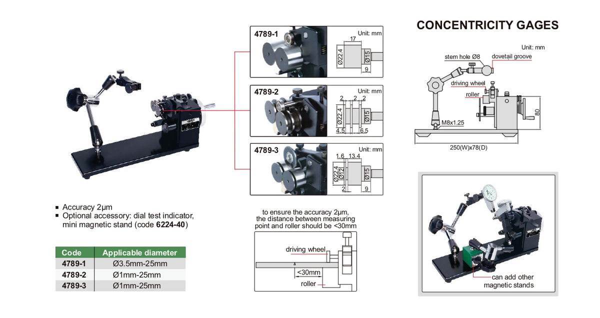 INSIZE Concentricity Gauge / Gage